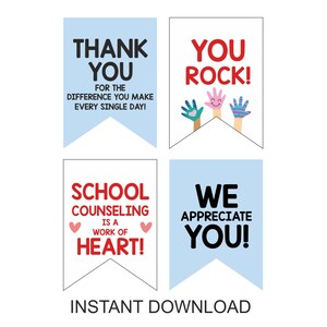 School Counselor Week Banner Printable / We Love Our School Counselor ...