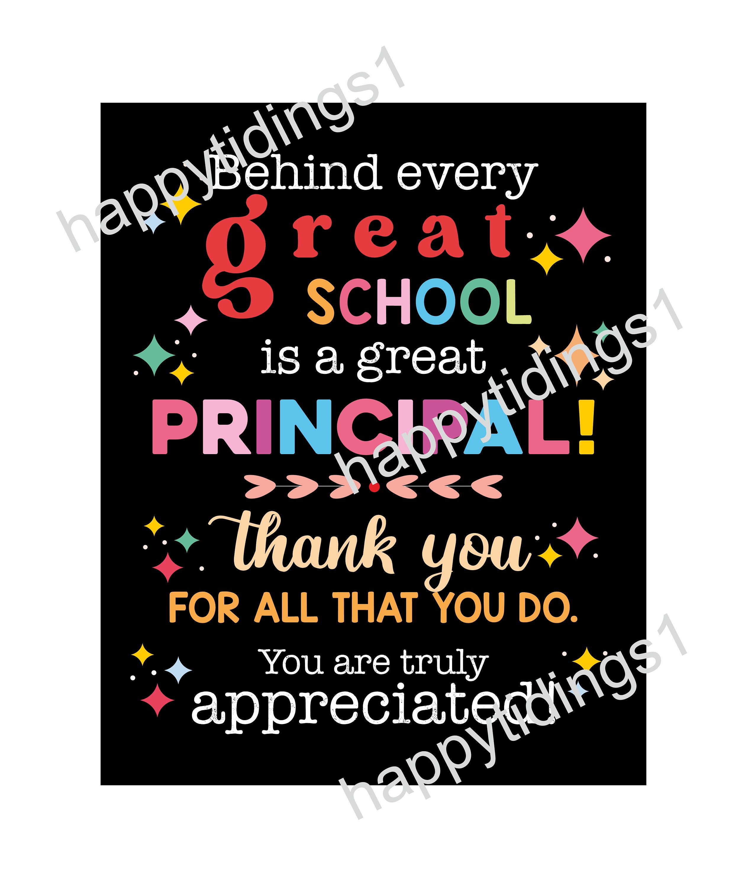 Principal Appreciation Sign Printable / School Principal Day Sign ...