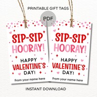 Sip Sip Hooray Silly Straw Valentine Printable - Instant Download ...