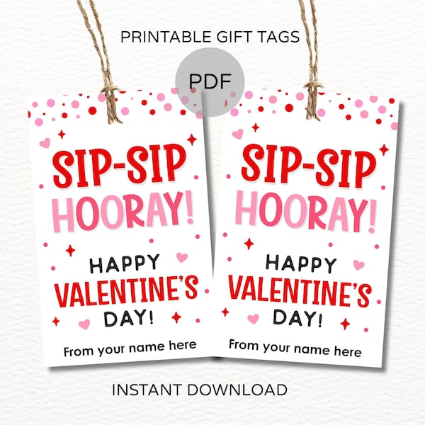 Sip Sip Hooray Happy Valentines Day - Etsy