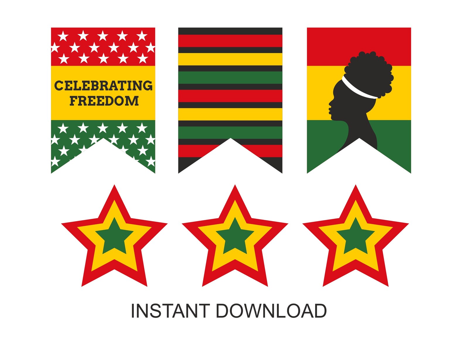 Juneteenth Banner Printable / Juneteenth Garland / Juneteenth Sign ...