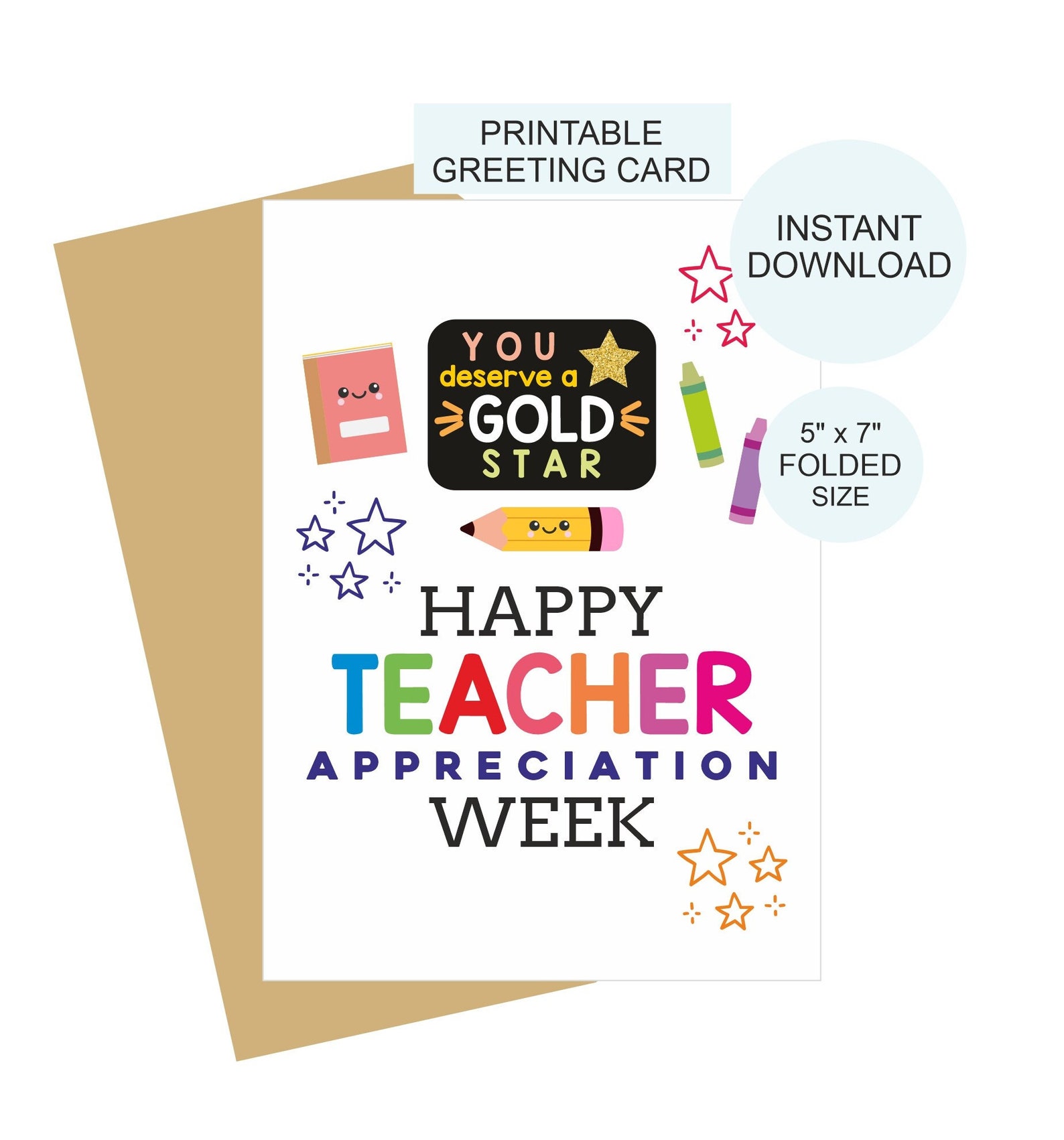 Teacher Appreciation Week Card Printable / Teacher Appreciation Week ...
