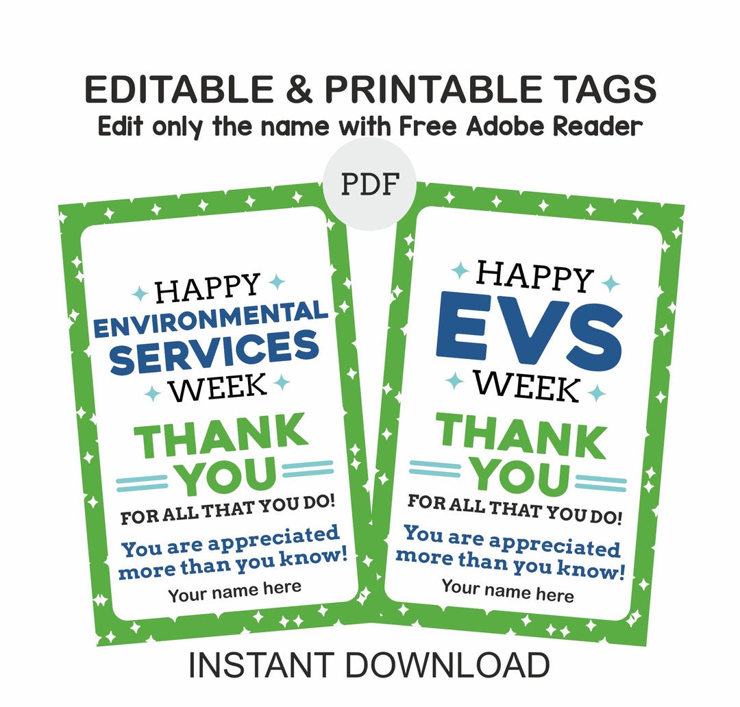 EVS Week Gift Tags Printable / EVS Week Gifts / EVS Week Tags ...