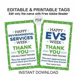 EVS Week Gift Tags Printable / EVS Week Gifts / EVS Week Tags ...