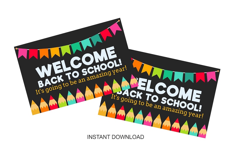 Welcome Back to School Gift Tags Printable / Back to School - Etsy