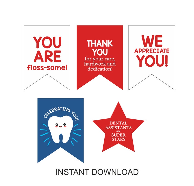 Dental Assistant Week Banner Printable / Happy Dental Assistants Week ...