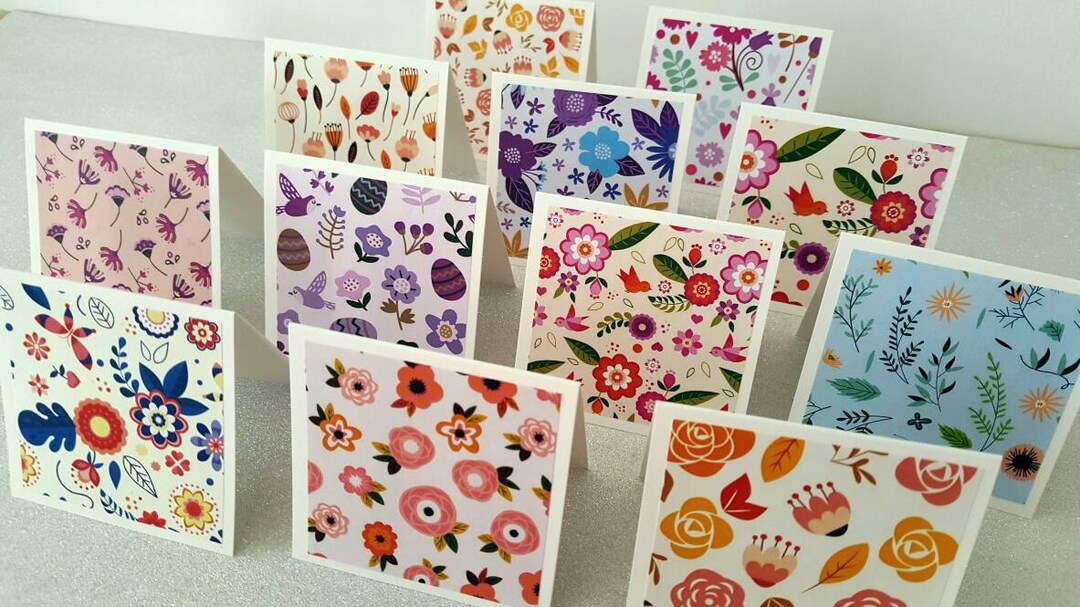 Mini Spring Cards / Spring Notecards / Set of 12 / Spring Note Cards ...