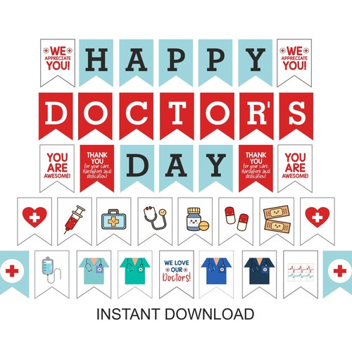 Printable Happy Doctor's Day Banner / Printable - Etsy