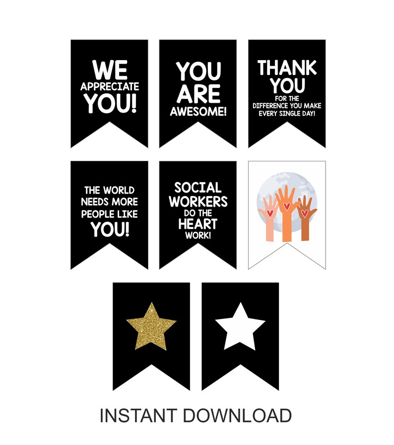Social Worker Week Banner Printable / Social Worker Month - Etsy