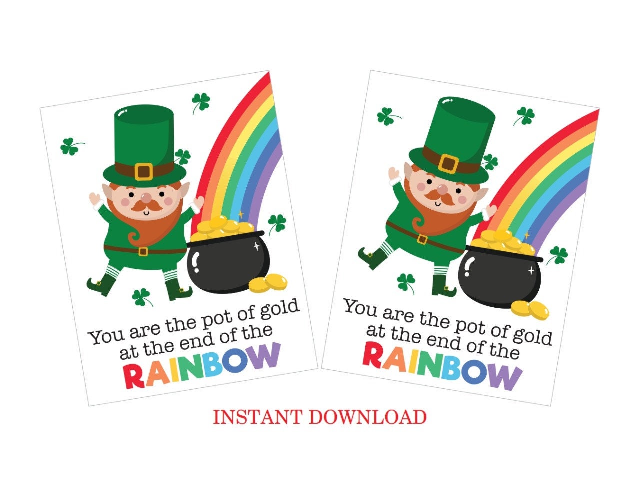 Printable St. Patrick's Day Tag / Printable St. Patrick's Day Gift Tags ...