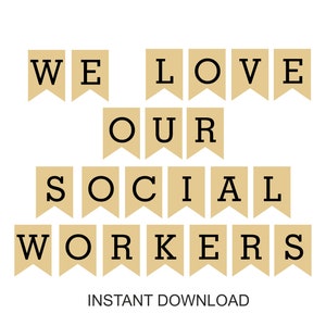 Social Worker Month Banner Printable / Social Work Month Banner / We ...