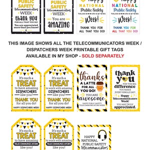 Dispatcher Week Gift Tags Printable / Dispatchers Week Gifts ...