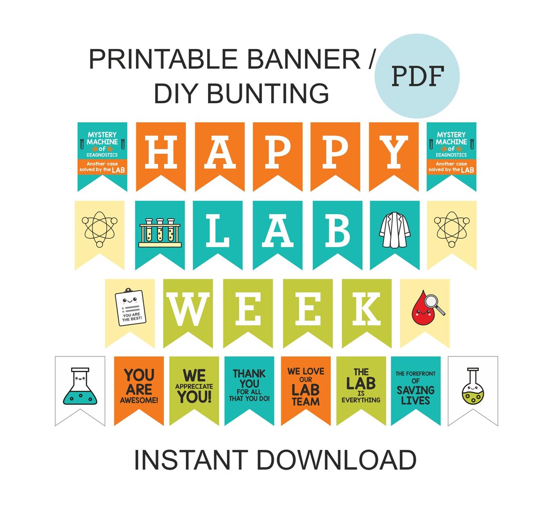 Lab Week Banner 2025 Printable / Lab Week 2025 Banner / Lab Week Gifts ...