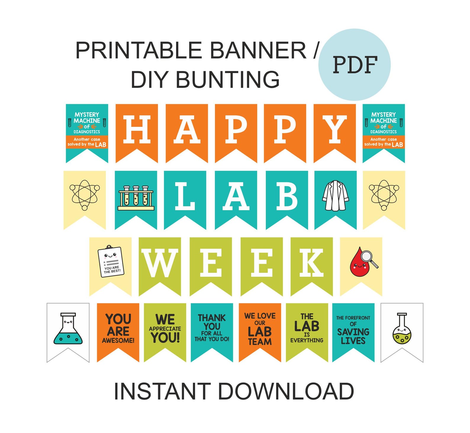 Lab Week Banner 2025 Printable / Lab Week 2025 Banner / Lab Week Gifts ...