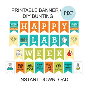 Lab Week Banner 2025 Printable / Lab Week 2025 Banner / Lab Week Gifts ...