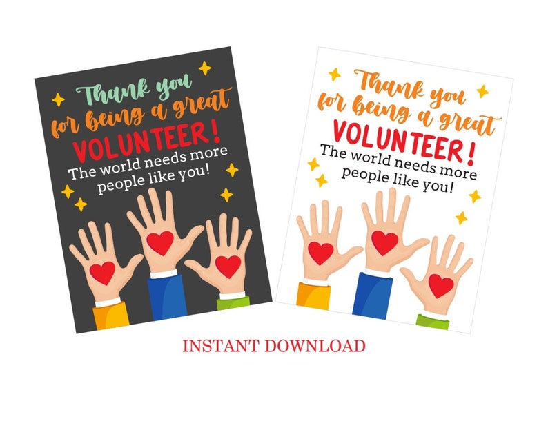Volunteer Appreciation Tags Printable / Printable Volunteer ...