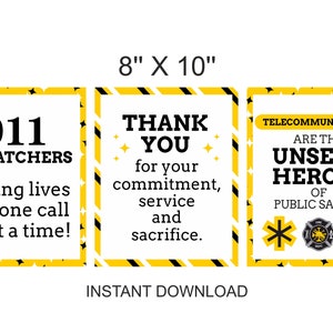 Telecommunicator Week Signs Printable / Telecommunicator Week Photo ...