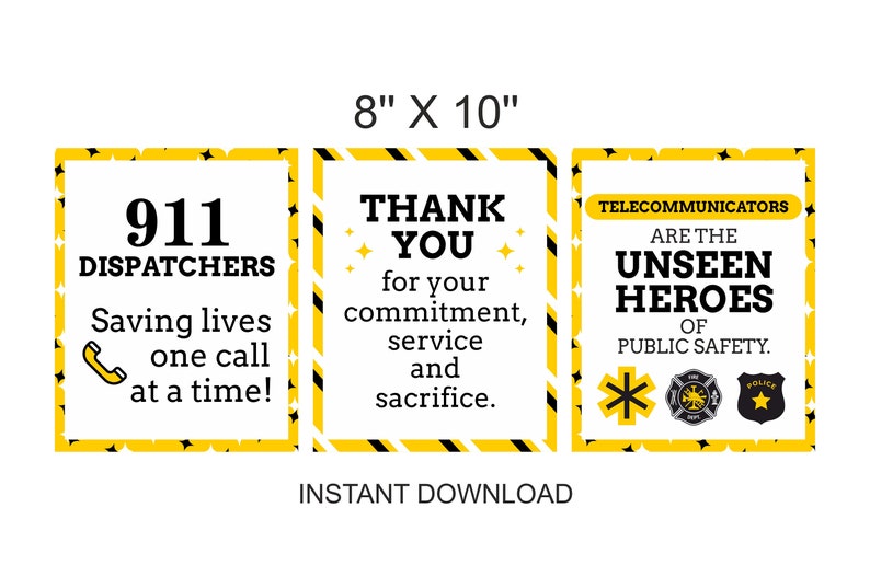 Telecommunicator Week Signs Printable / Telecommunicator Week Photo ...