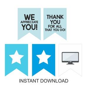 Blue IT Professional Day Banner Printable / IT Professionals Day Decor ...