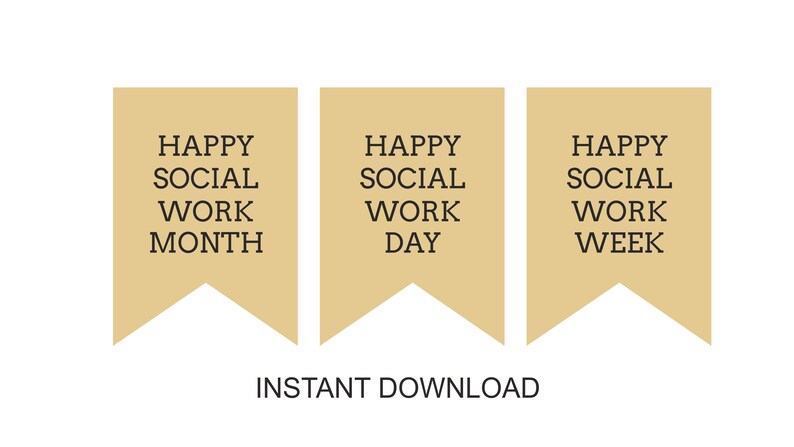 Social Worker Week Banner Printable / Social Worker Month - Etsy