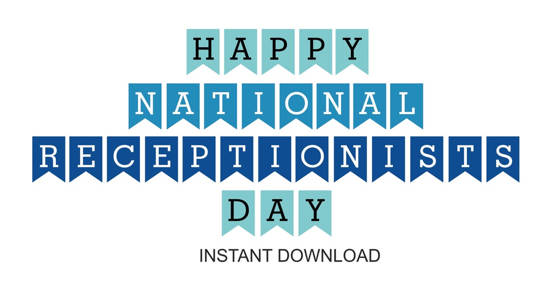 Receptionist Day Banner Printable / Receptionist Gifts / Receptionists ...