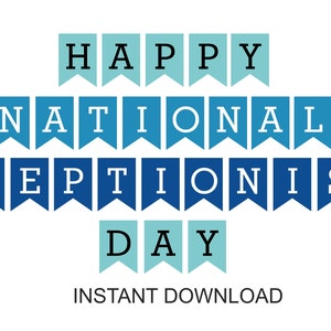 Receptionist Day Banner Printable / Receptionist Gifts / Receptionists ...