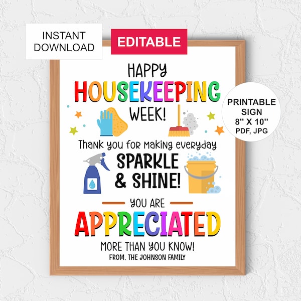 Housekeeping Week Banner - Etsy