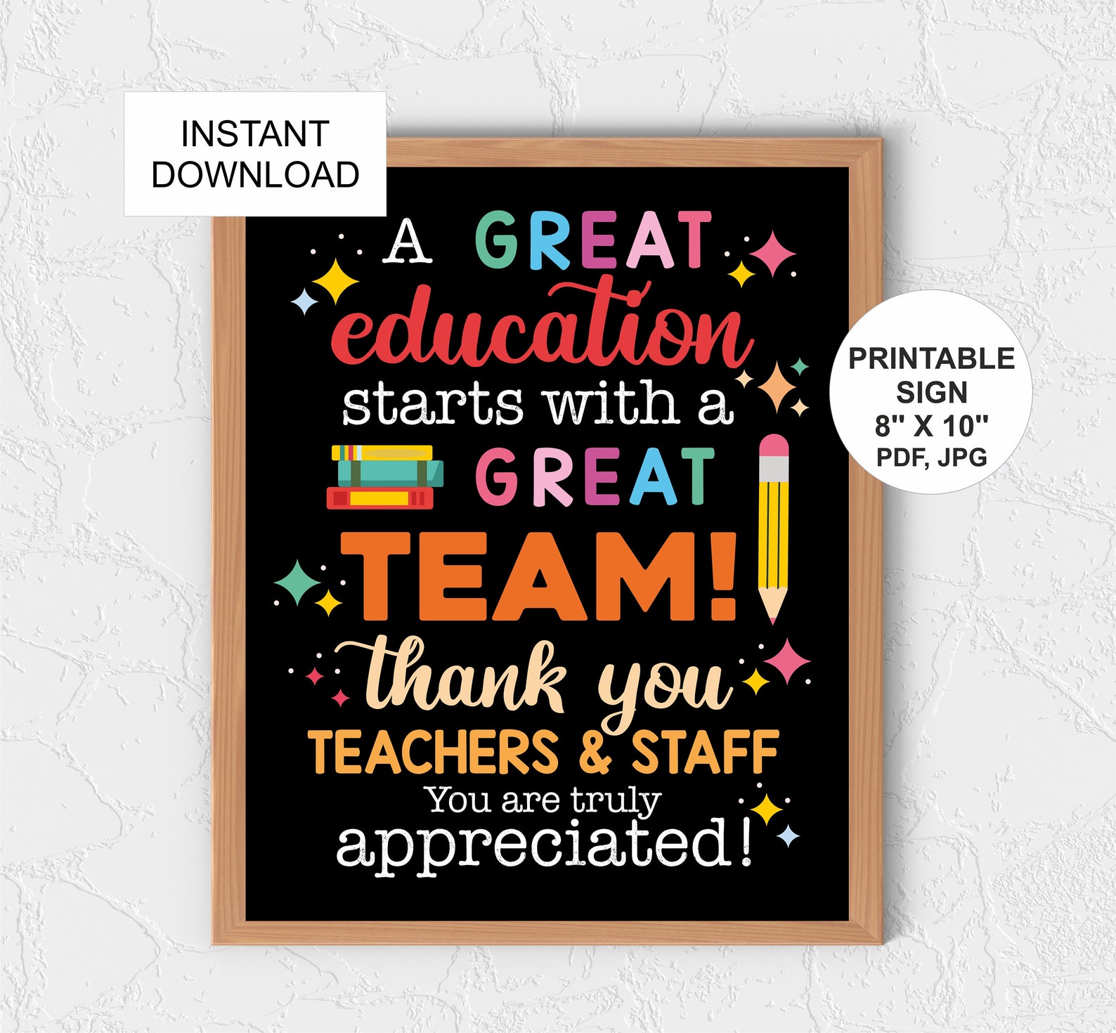 Teacher Appreciation Week Sign Printable / Teacher Appreciation Sign ...