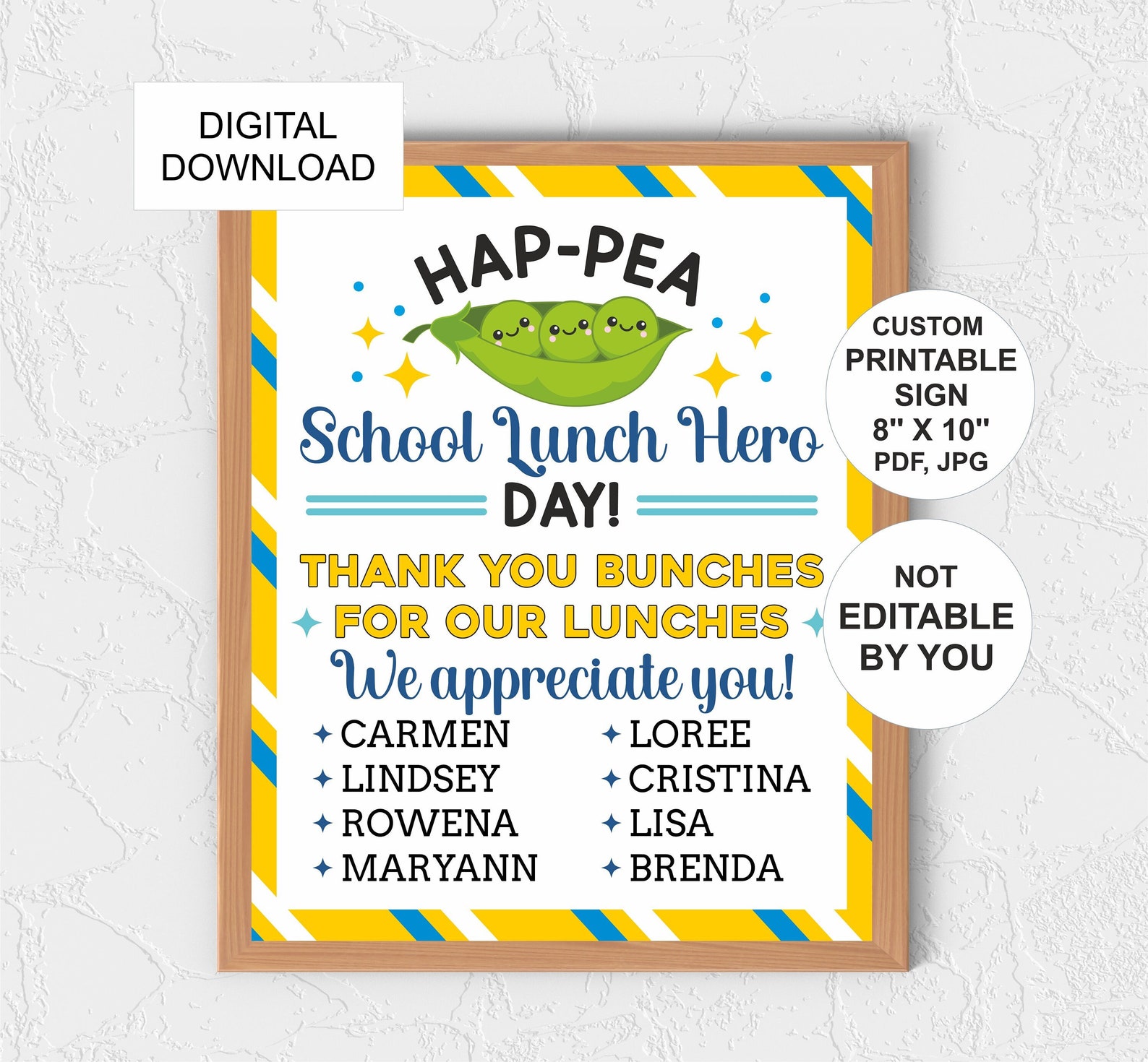 Personalised School Lunch Hero Day Poster Printable / School Lunch Hero ...