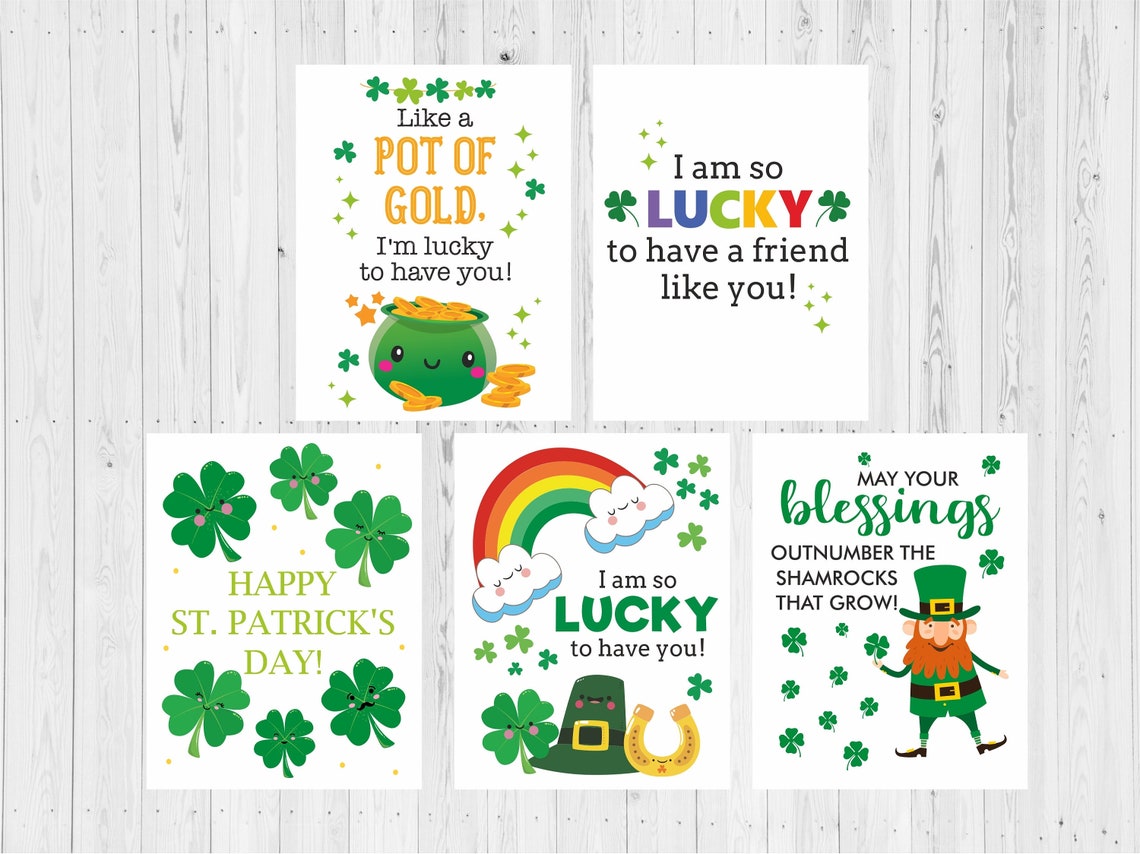 St Patricks Day Card Set Printable / St Patrick's Day - Etsy
