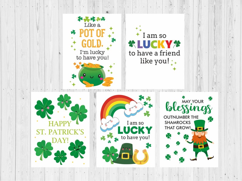 St Patricks Day Card Set Printable / St Patrick's Day - Etsy