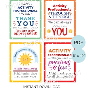 Activity Professional Week Signs Printable / Activity Professionals ...