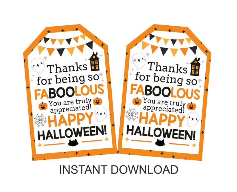 Halloween Appreciation Tag Printable / Halloween Appreciation Gift Tag ...