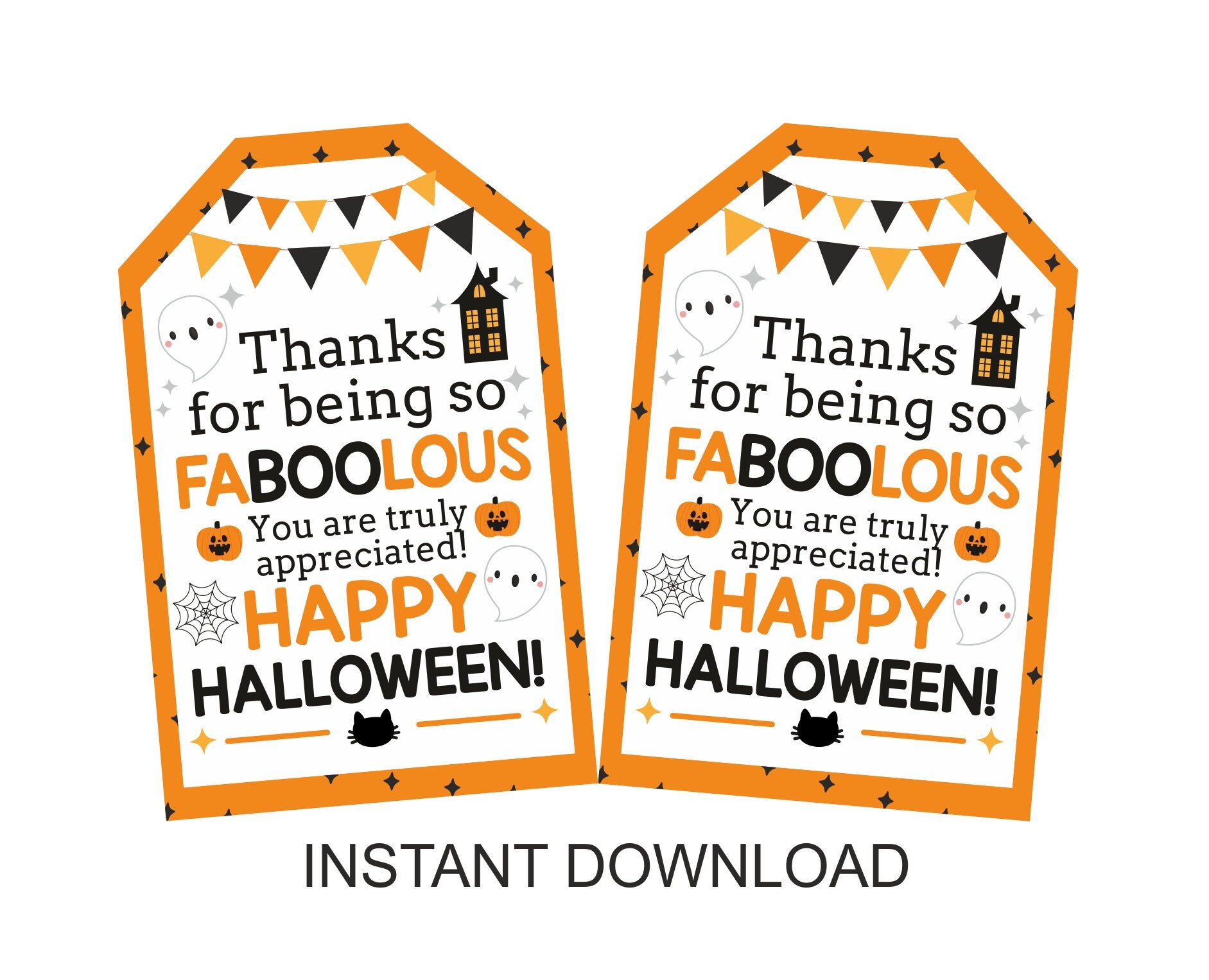 Halloween Appreciation Tag Printable / Halloween Appreciation Gift Tag ...