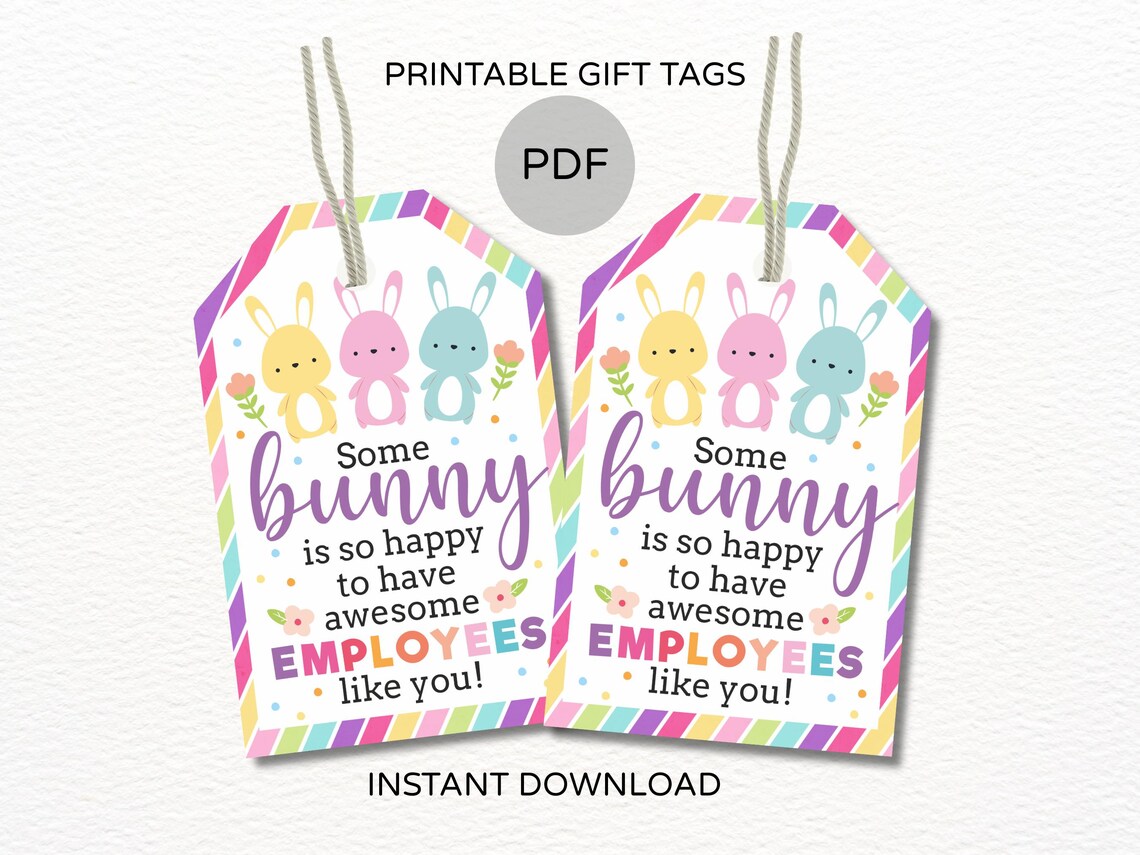 Easter Employee Tag Printable / Easter Employee Appreciation Tag ...