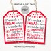 Valentine's Day Employee Gift Tag Printable / Valentine Employee Gifts ...