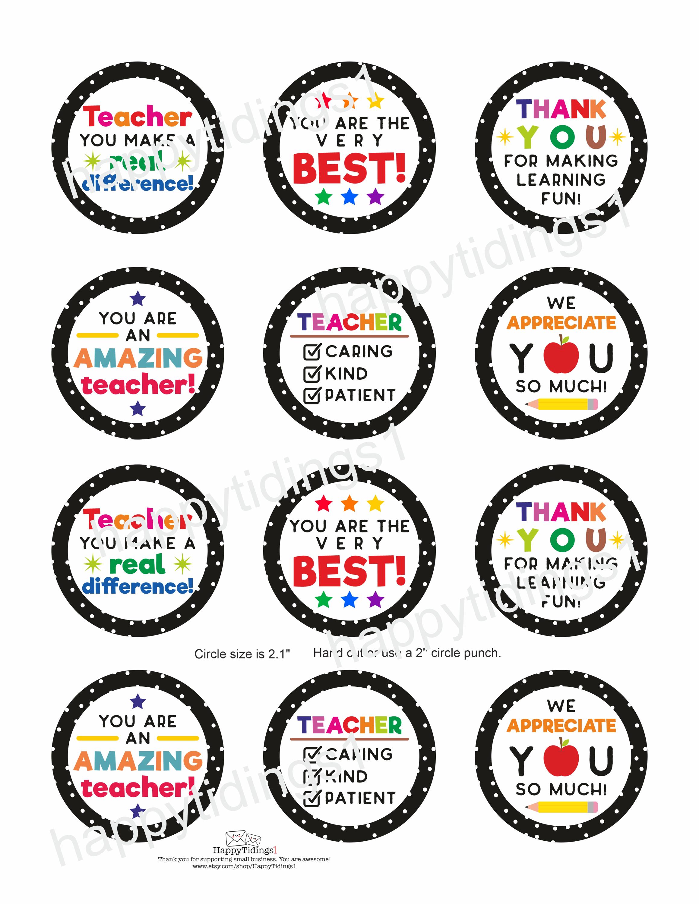Teacher Cupcake Toppers Printable / Teacher Appreciation Cupcake ...