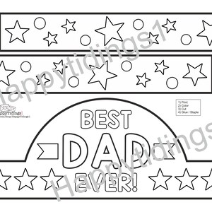 Happy Fathers Day Crown Printable / Fathers Day DIY Gifts / Best Dad ...