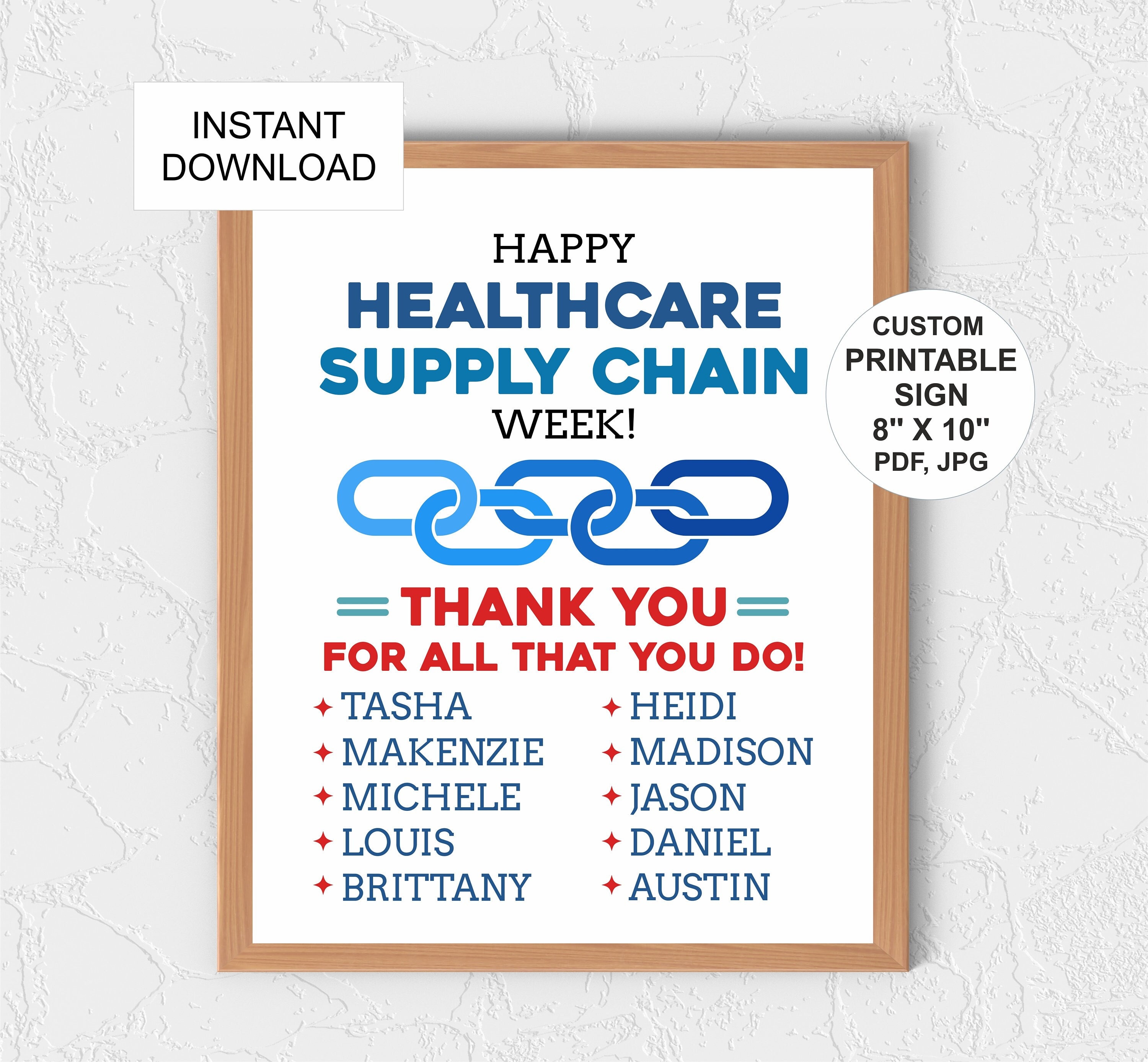 Personalised Healthcare Supply Chain Week Sign Printable / - Etsy