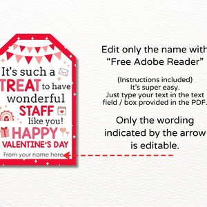 Valentine Staff Gift Tags Printable / Valentine Staff Appreciation Tag ...