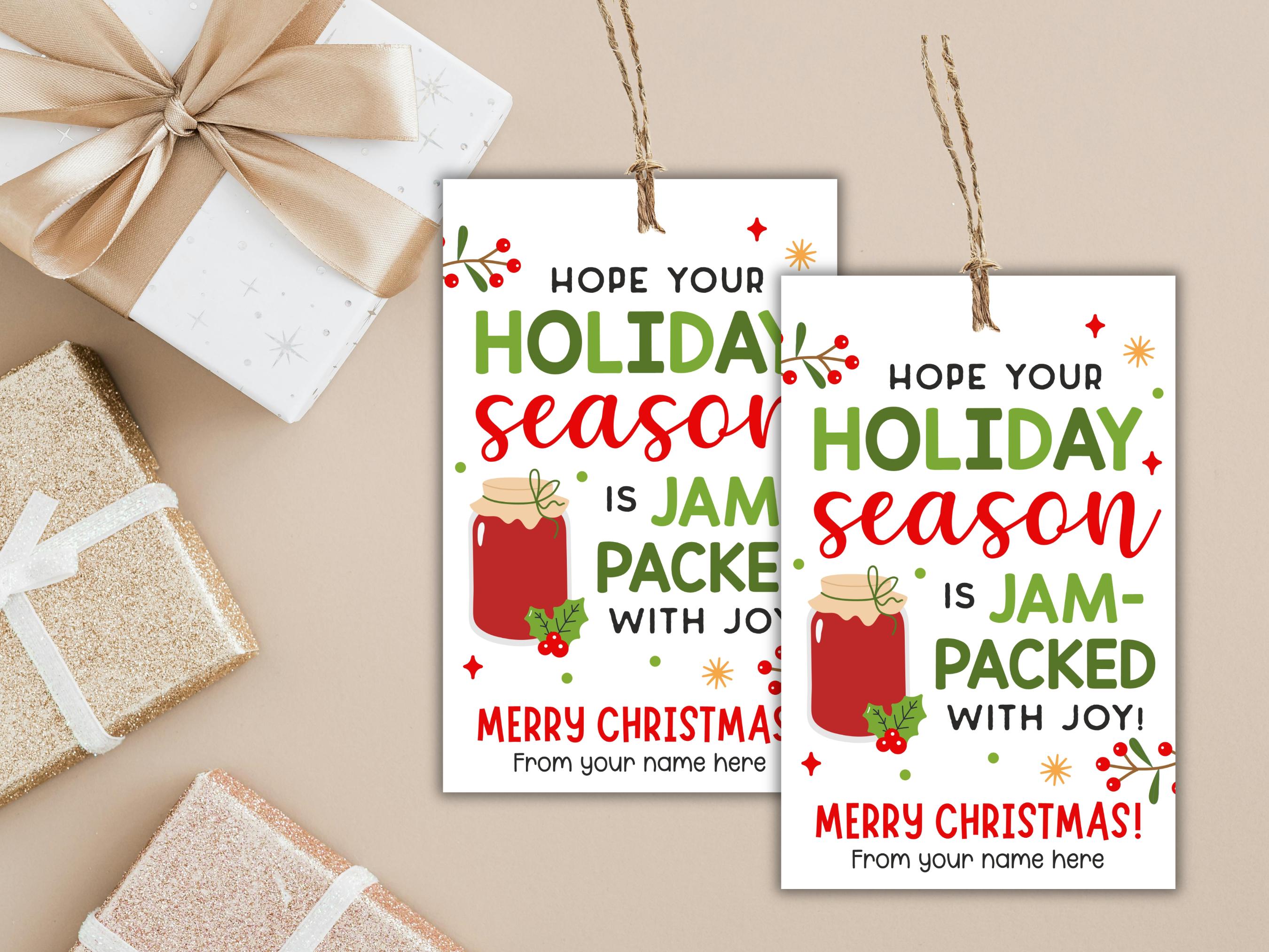 Christmas Jam Tags Printable / Christmas Jam Packed Tag / Holiday Jam ...