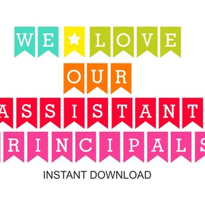 Assistant Principals Week Banner Printable / Assistant Principal Banner ...