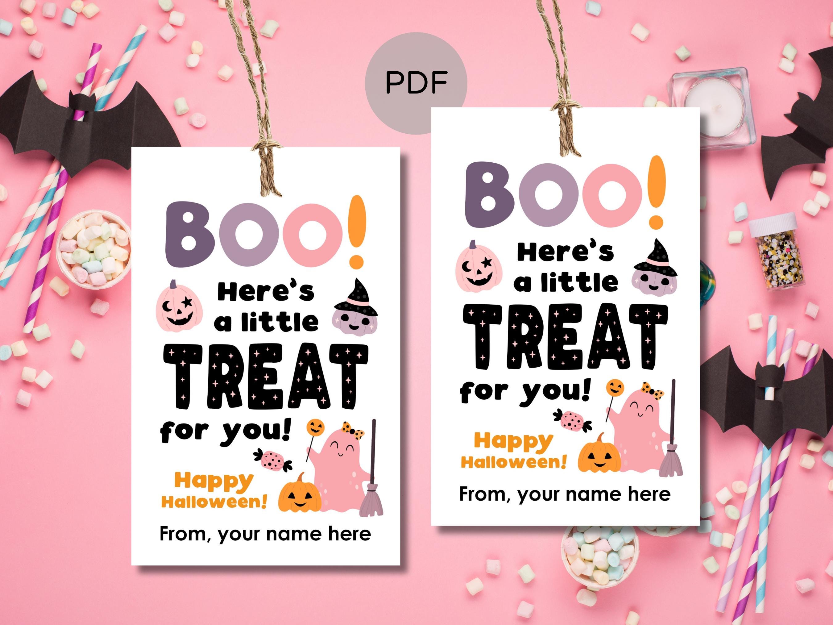 Boo Here's a Treat for You Tag Printable / Halloween Boo Tag ...