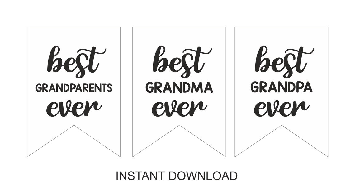 Grandparents Day Banner Printable / Grandparents Day Decorations ...