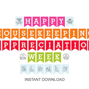 Housekeeping Week Banner Printable / Housekeeping Appreciation Week ...