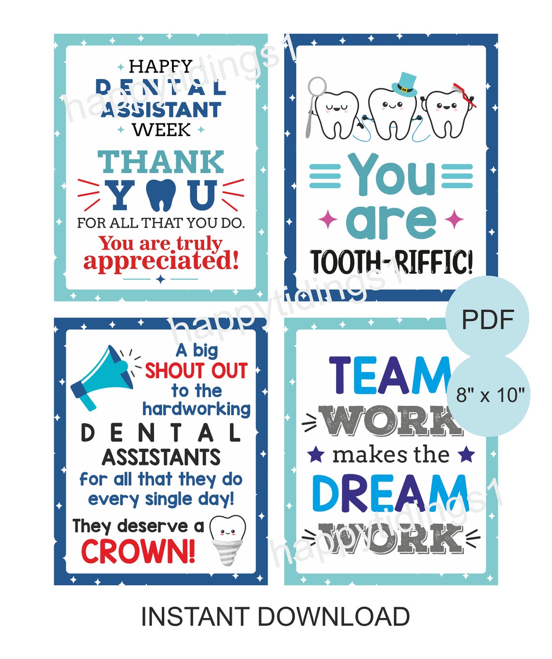 Dental Assistant Week Appreciation Sign Printable / Dental Assistant ...