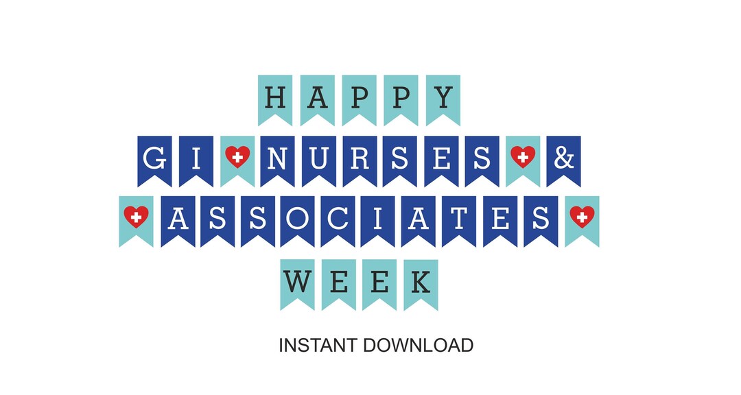 GI Nurses Week Banner Printable / GI Nurse Week Banner / Happy GI ...