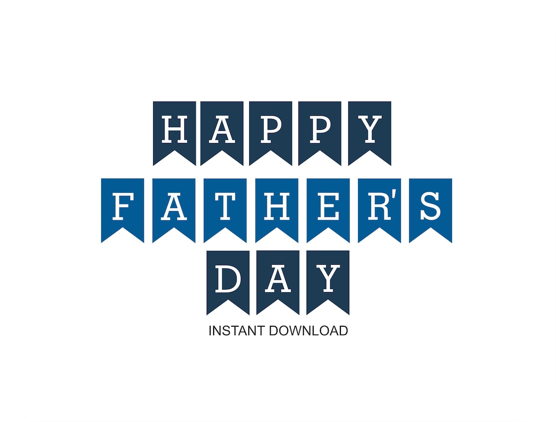 Happy Father's Day Banner Printable / Father's Day Banner / Fathers Day ...