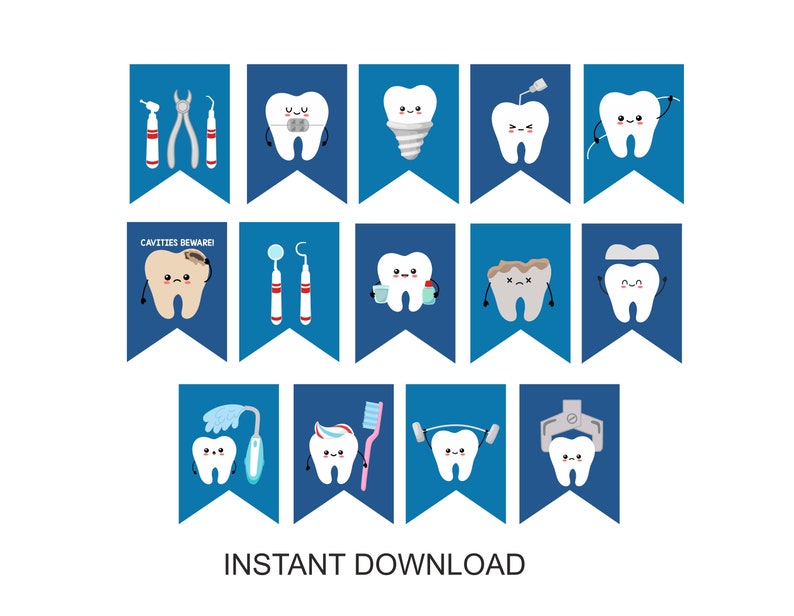 Dental Assistant Week Banner Printable / Happy Dental - Etsy