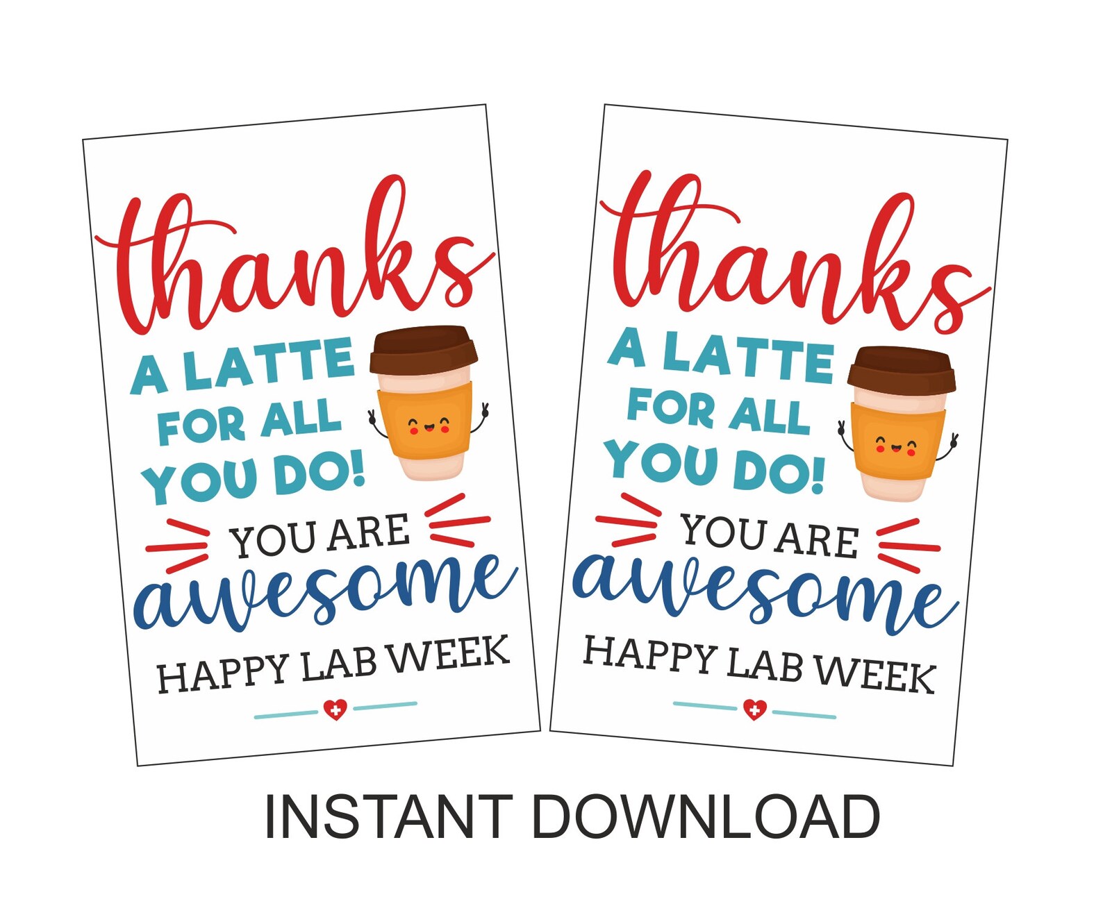 Happy Lab Week 2023 Coffee Tag Printable / Lab Week Coffee Gift Tag ...